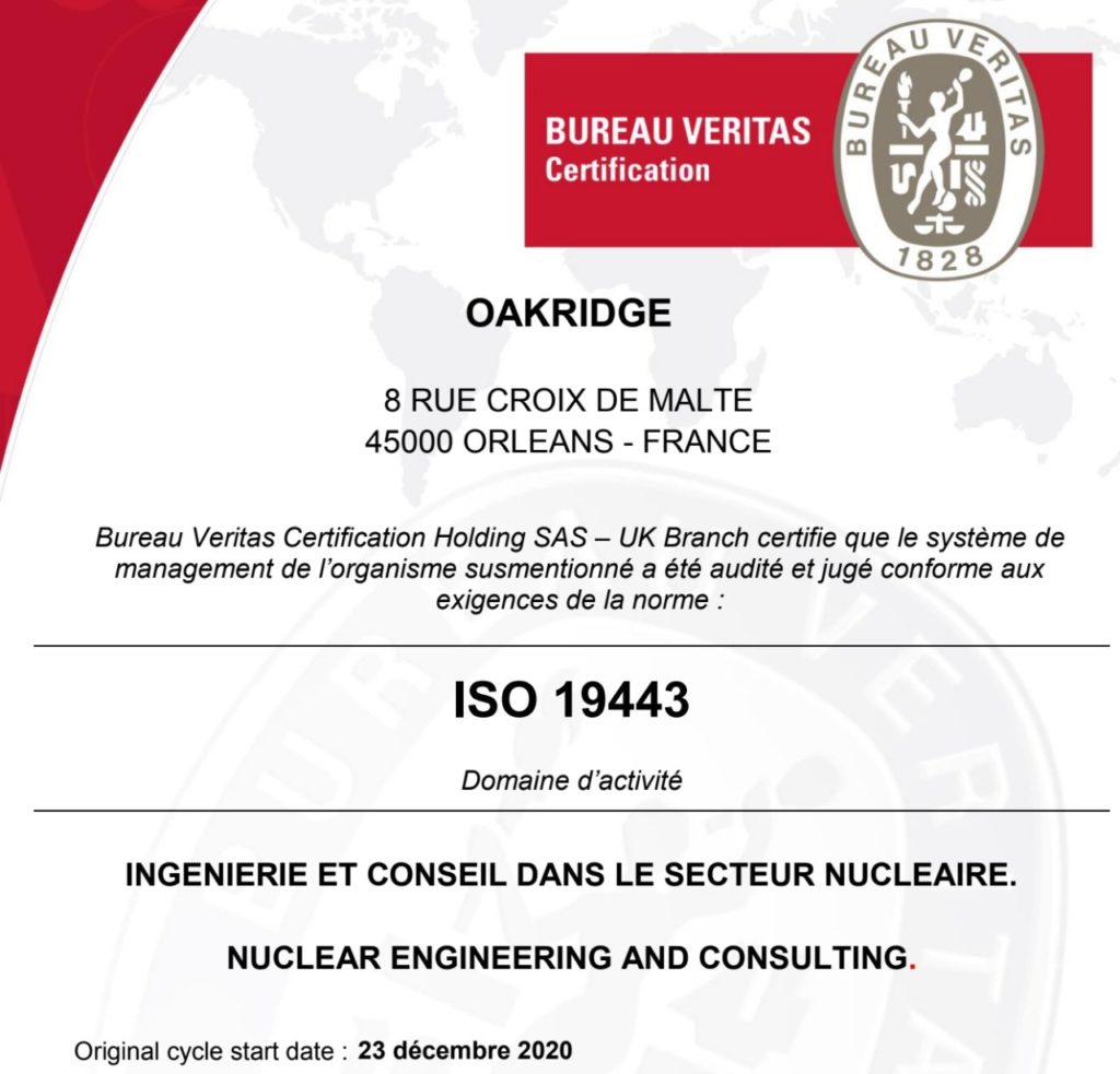 ISO 19443 – Oakridge